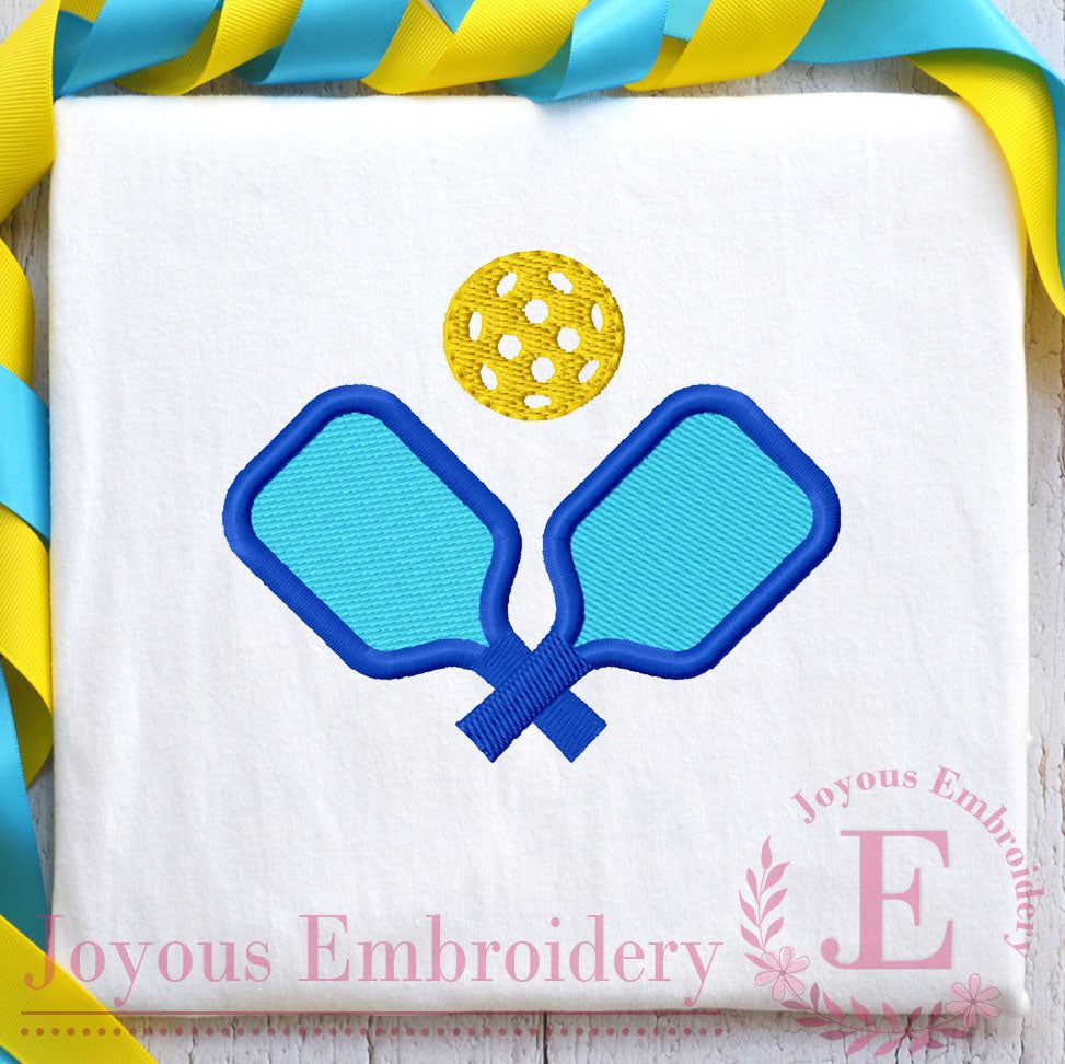 Pickleball Embroidery Design – JoyousEmbroidery