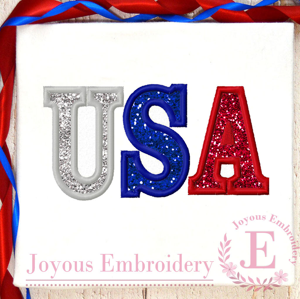 USA Applique Machine Embroidery Design – JoyousEmbroidery