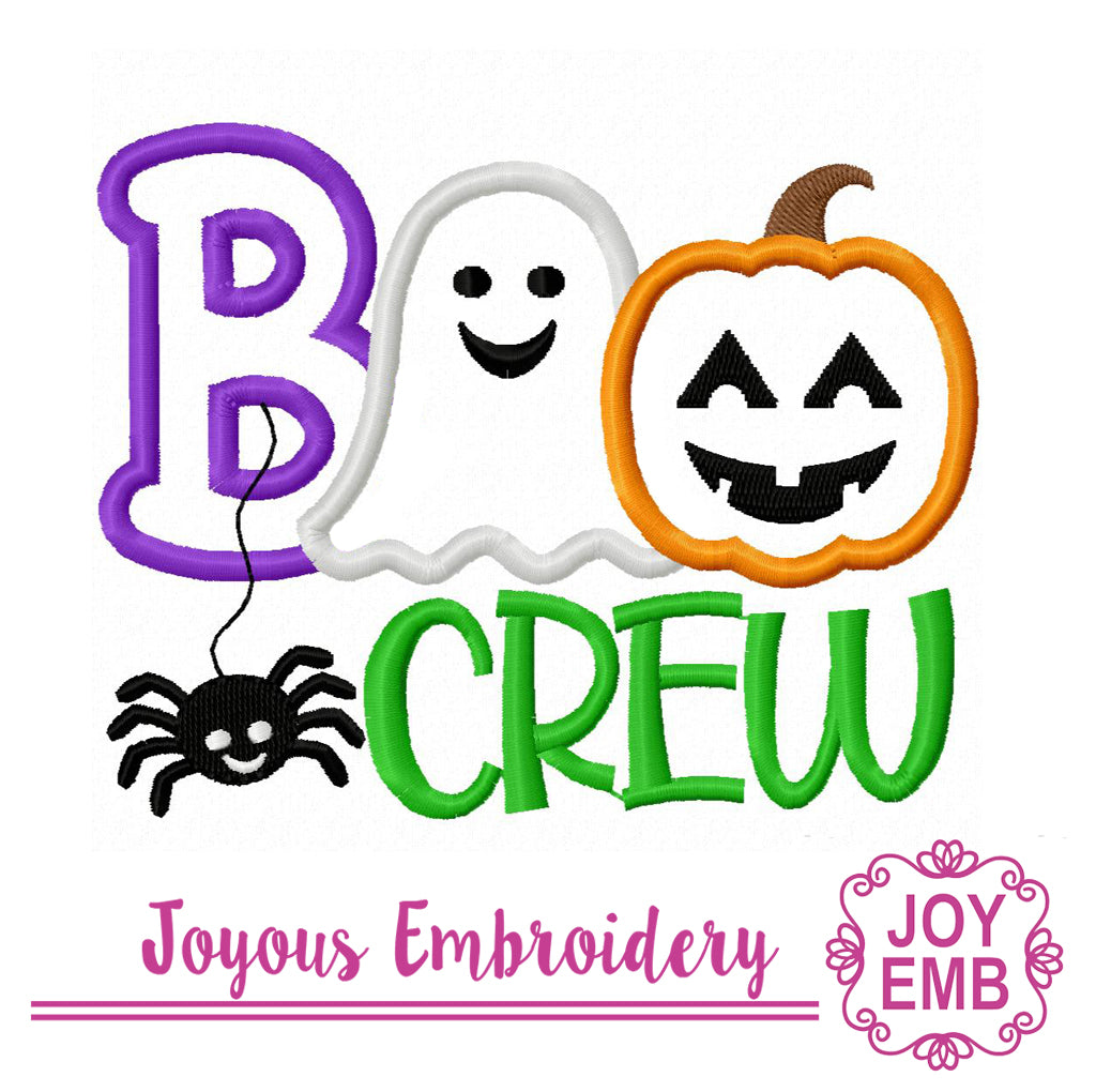 Boo Crew Applique Machine Embroidery Design – JoyousEmbroidery