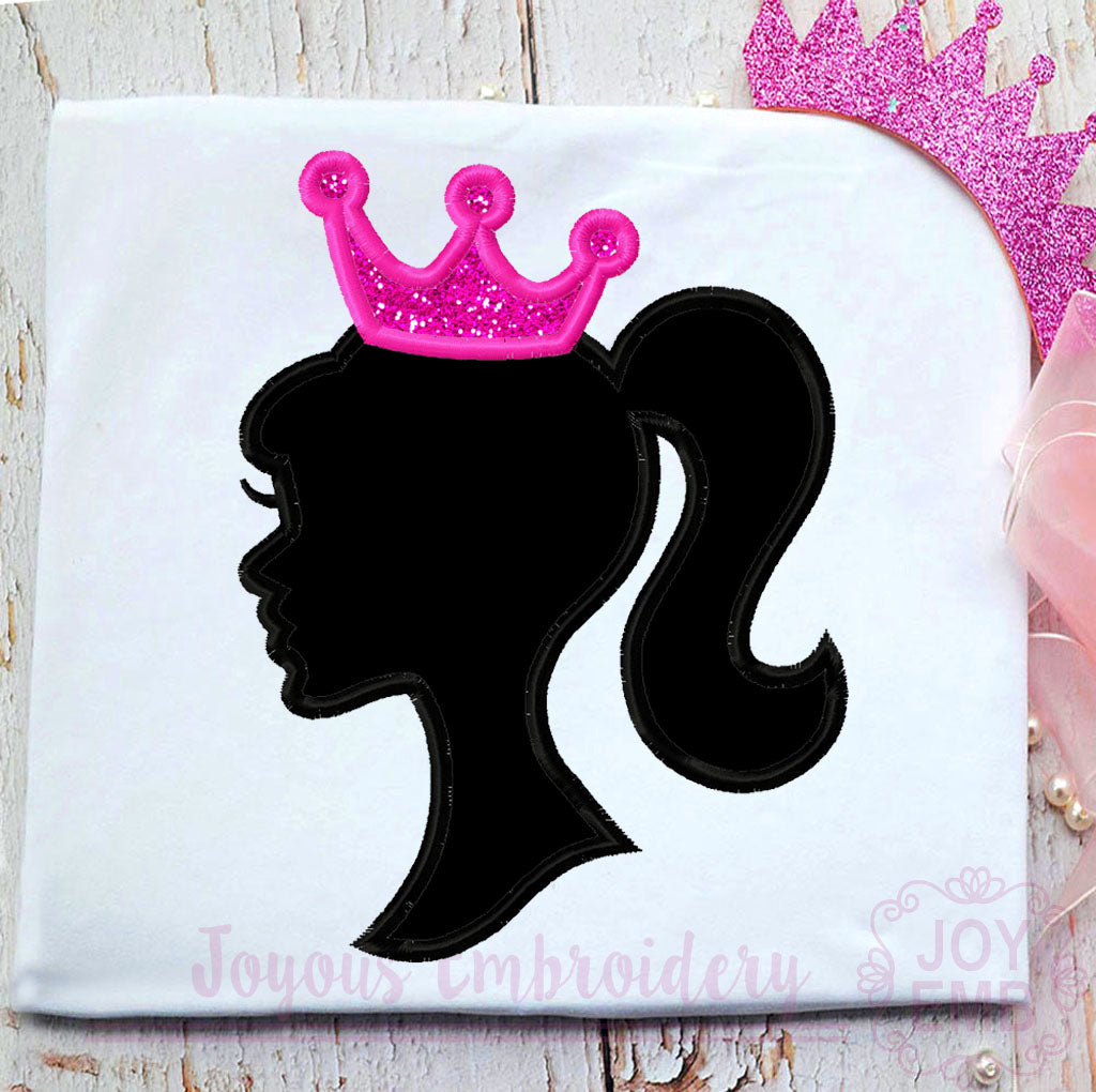 Barbie Applique Machine Embroidery Design – JoyousEmbroidery