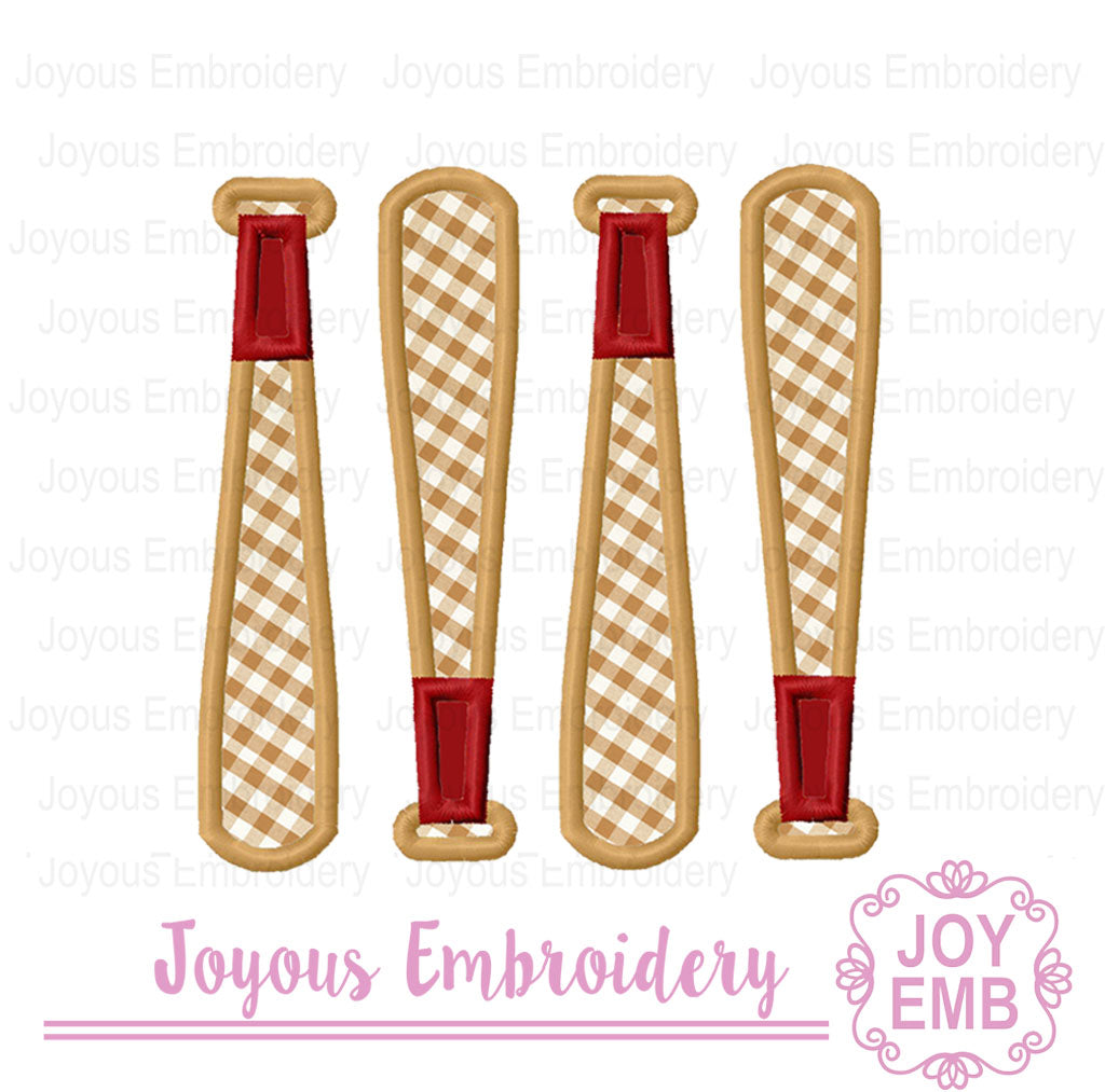 Baseball bat Applique Machine Embroider Design – JoyousEmbroidery