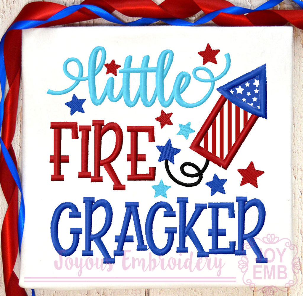 Little Firecracker Applique Machine Embroidery Design – JoyousEmbroidery