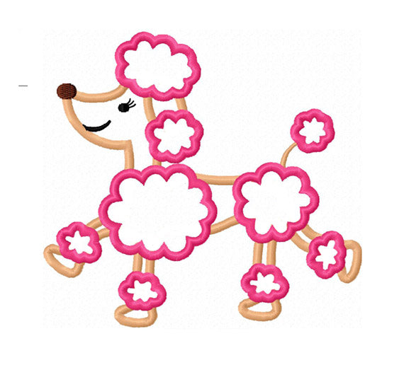 Instant Download Poodle Applique Machine Embroidery Design NO:1308 ...