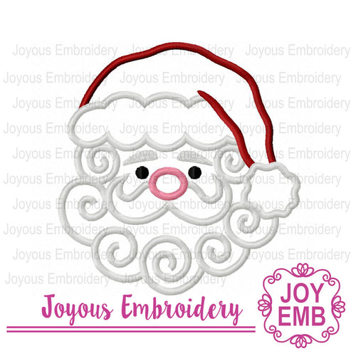 Christmas Santa Claus Applique Machine Embroidery File NO:3118 ...